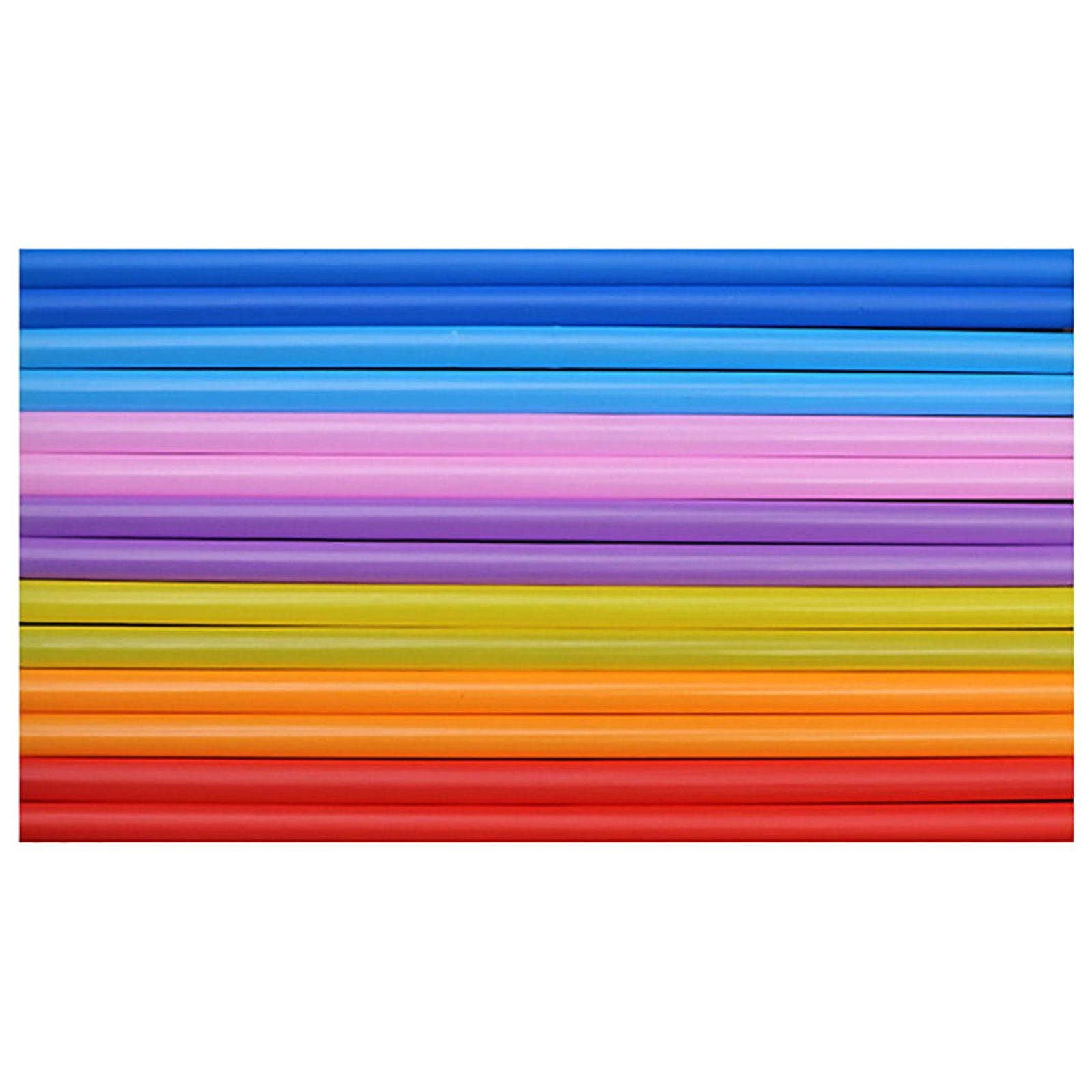50PCS Flexible Drinking Straws Plastic Disposable Colorful Straws ...