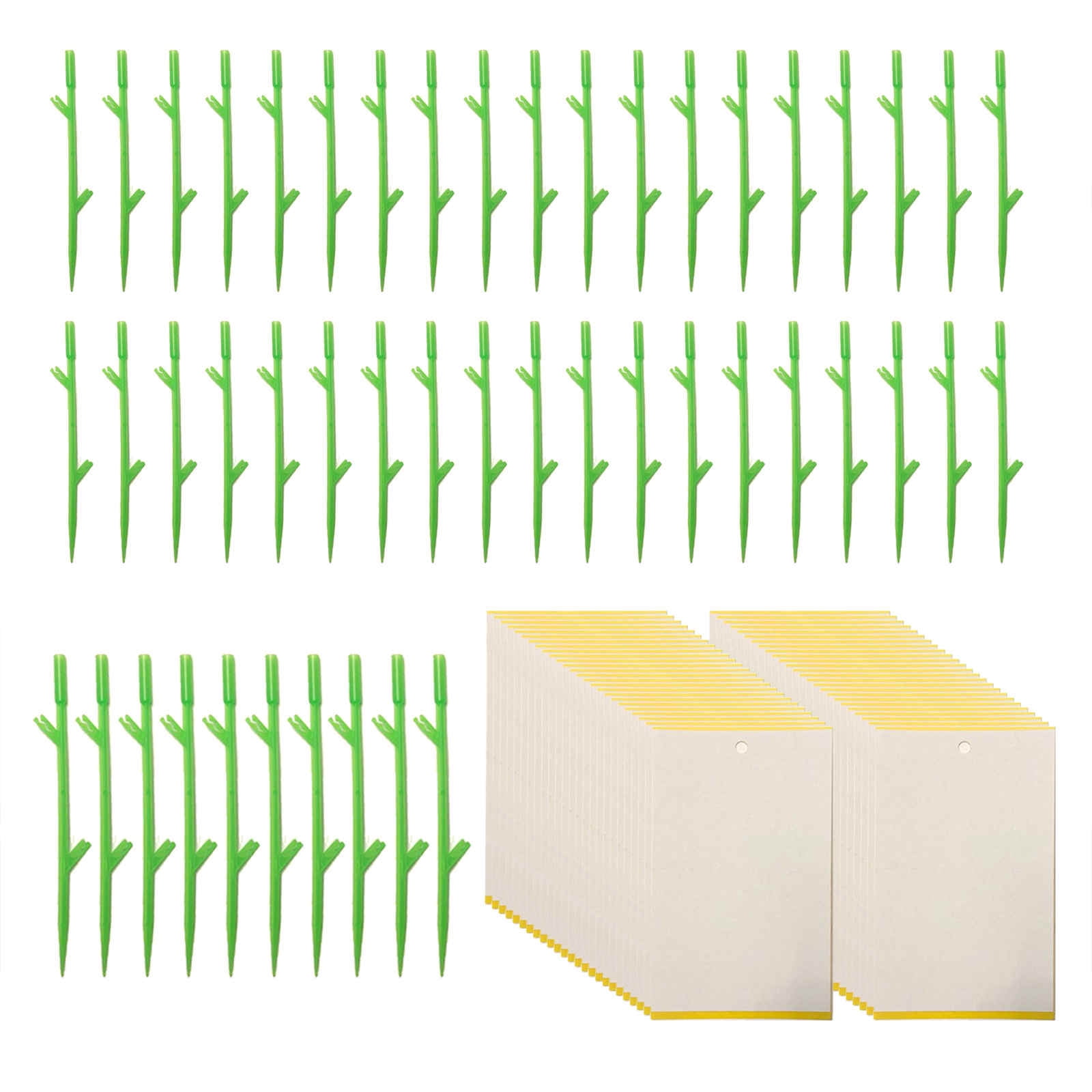 50PCS Garsum Sticky Houseplant Traps Gnat Indoor Fruit Fly Stakes Trap ...