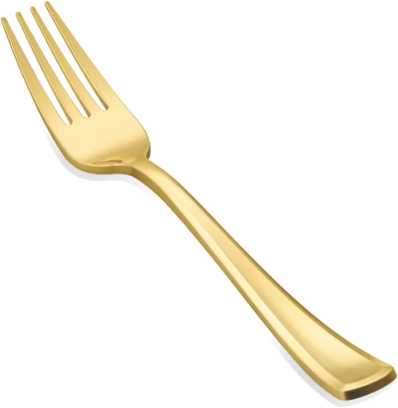 50PCS Gold Plastic Forks, Solid, Durable and Heavy Duty Plastic Forks ...