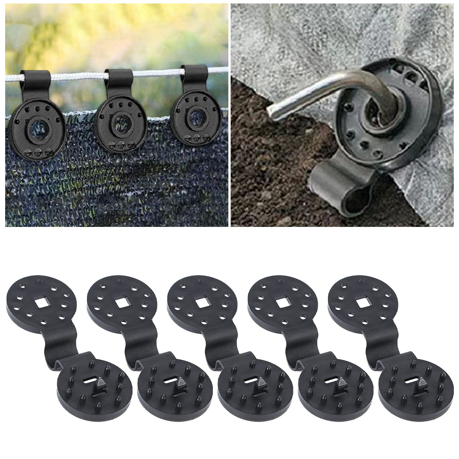 50PCS Heavy Duty Shade Cloth Clips Windproof Lock Grip Plastic Clamps ...
