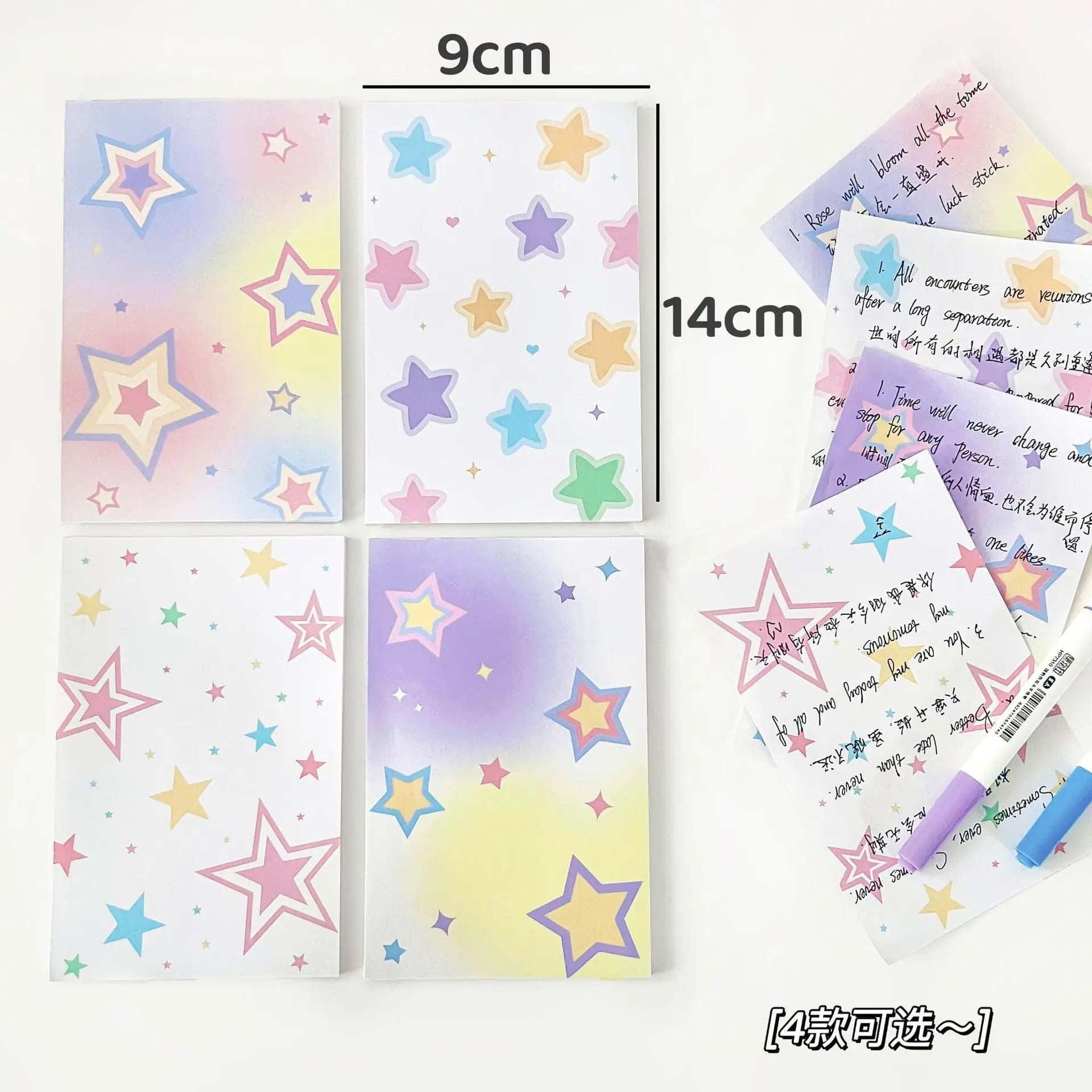 50PCS Ins Star Sticky Notes Scrapbook Supplies Kawaii Material Paper ...