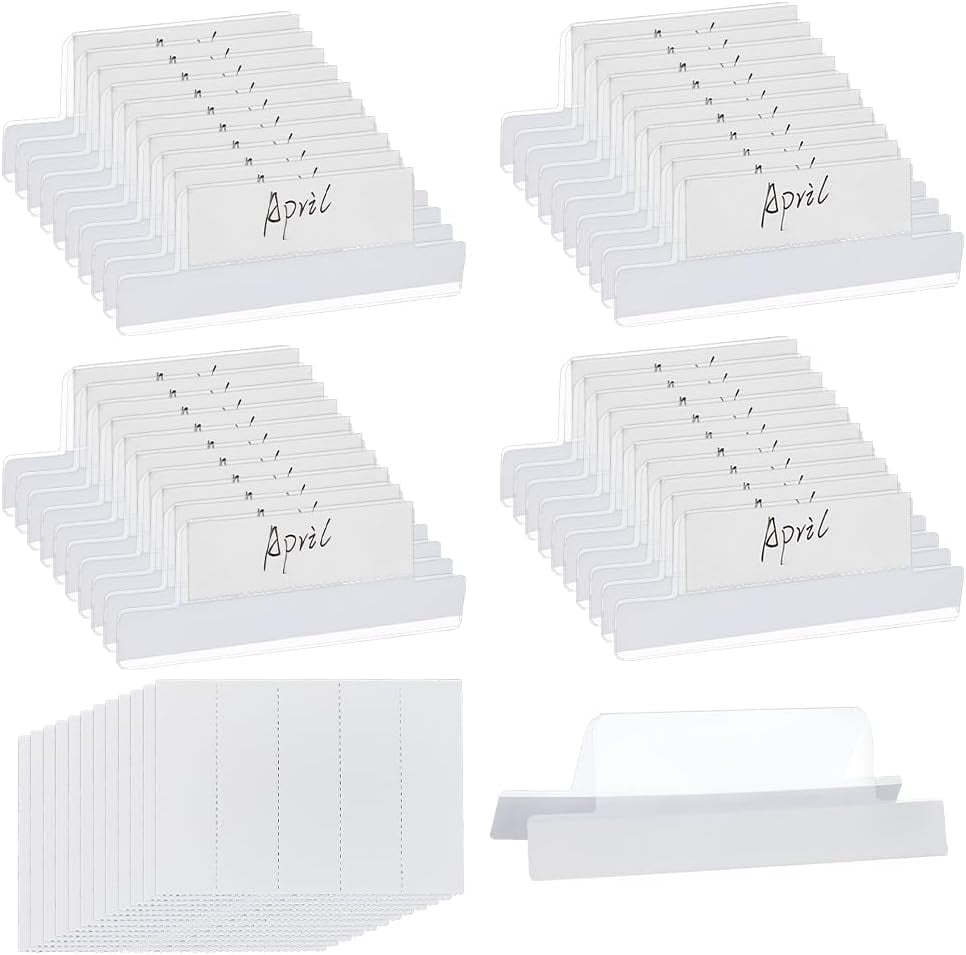 50PCS Insertable Self Adhesive Tabs with 4 Sheets(Total 100PCS) Labels ...