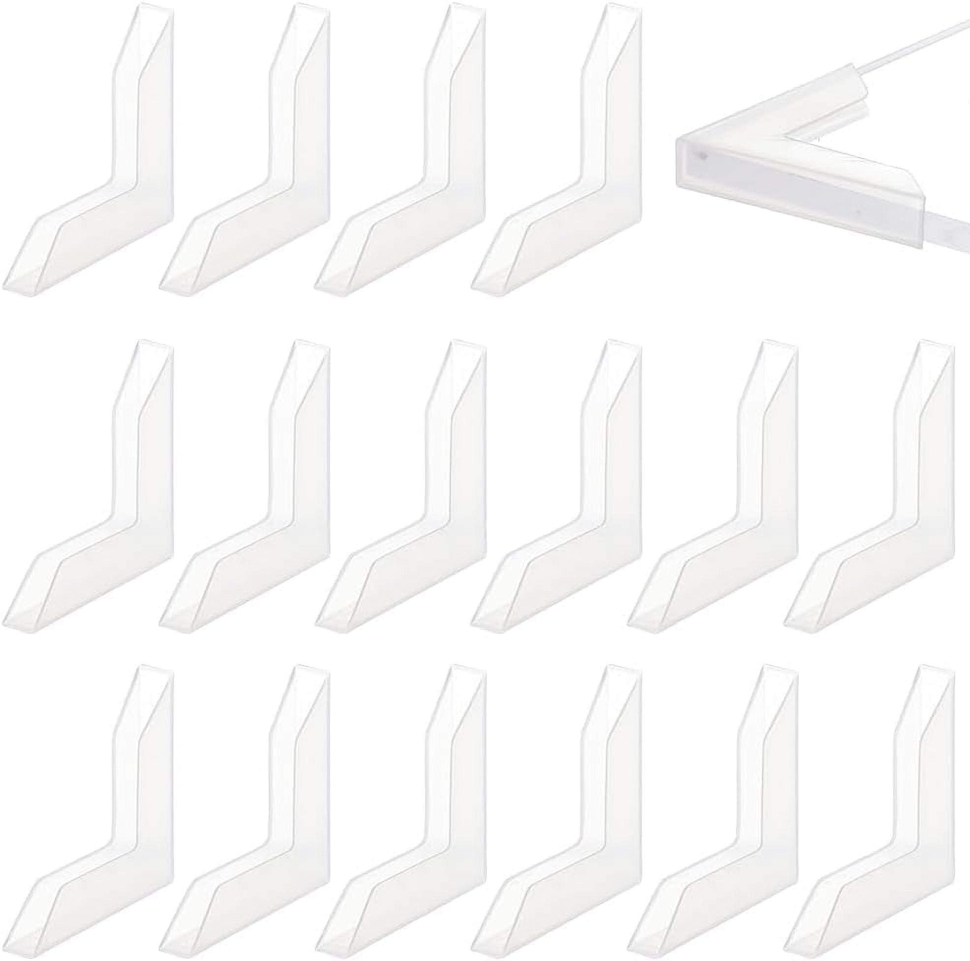 50PCS L-Shaped Corner Protectors 1.7x1.7 inch Plastic Glass Safety ...