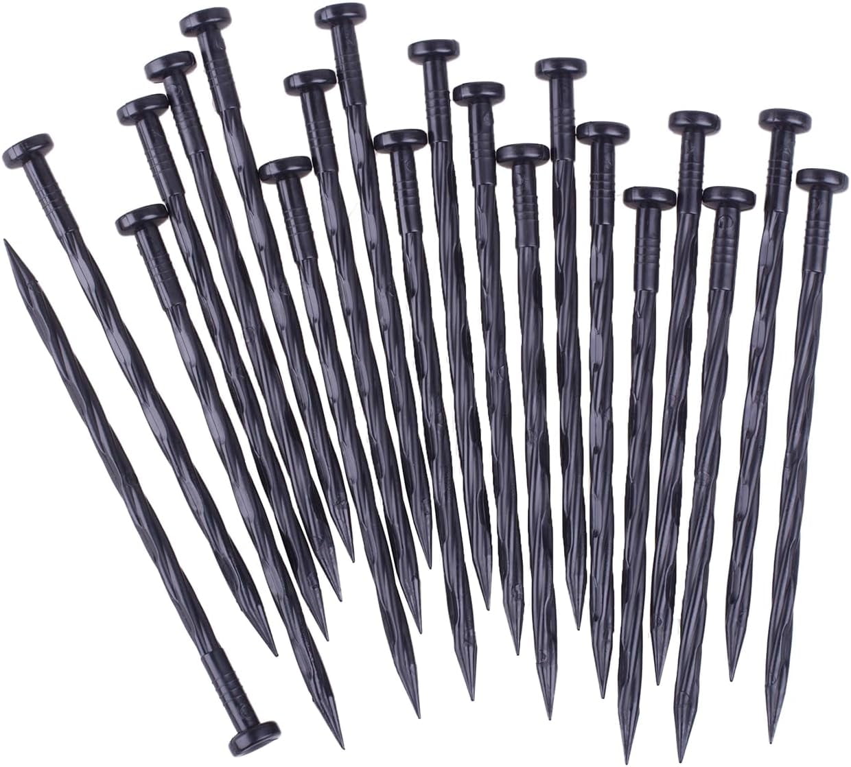 50PCS Landscape Anchoring Spikes, 8 Inch Spiral Plastic Landscape ...