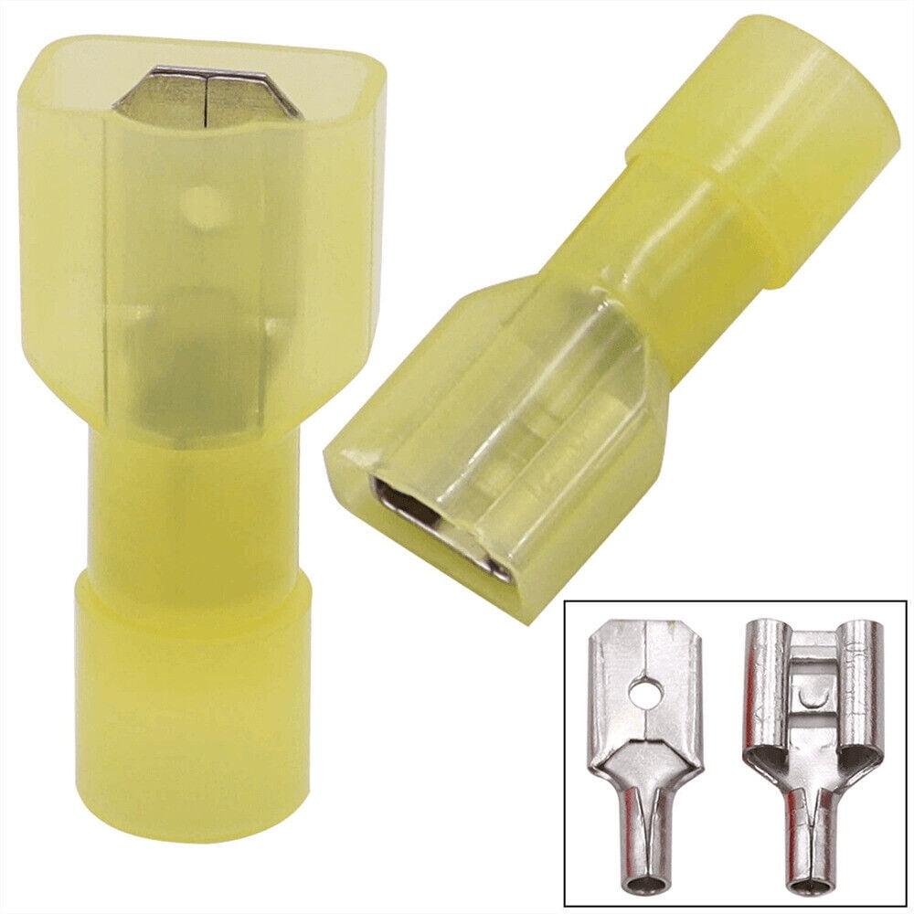 50PCS M+F Spade Connector Thick Nylon Electrical Wire Crimp Terminals ...