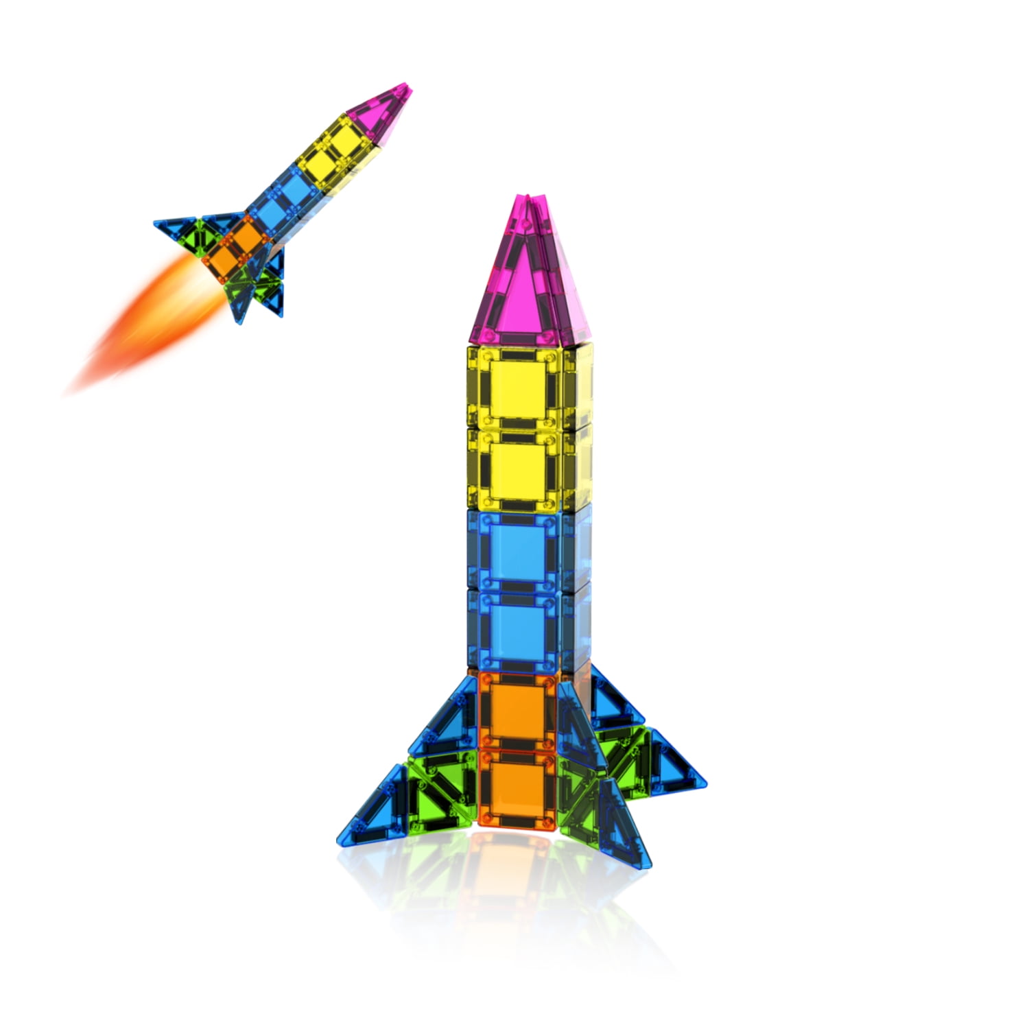 50PCS Mini Magnetic Tiles Travel Set with Metal Case – STEM Educational ...