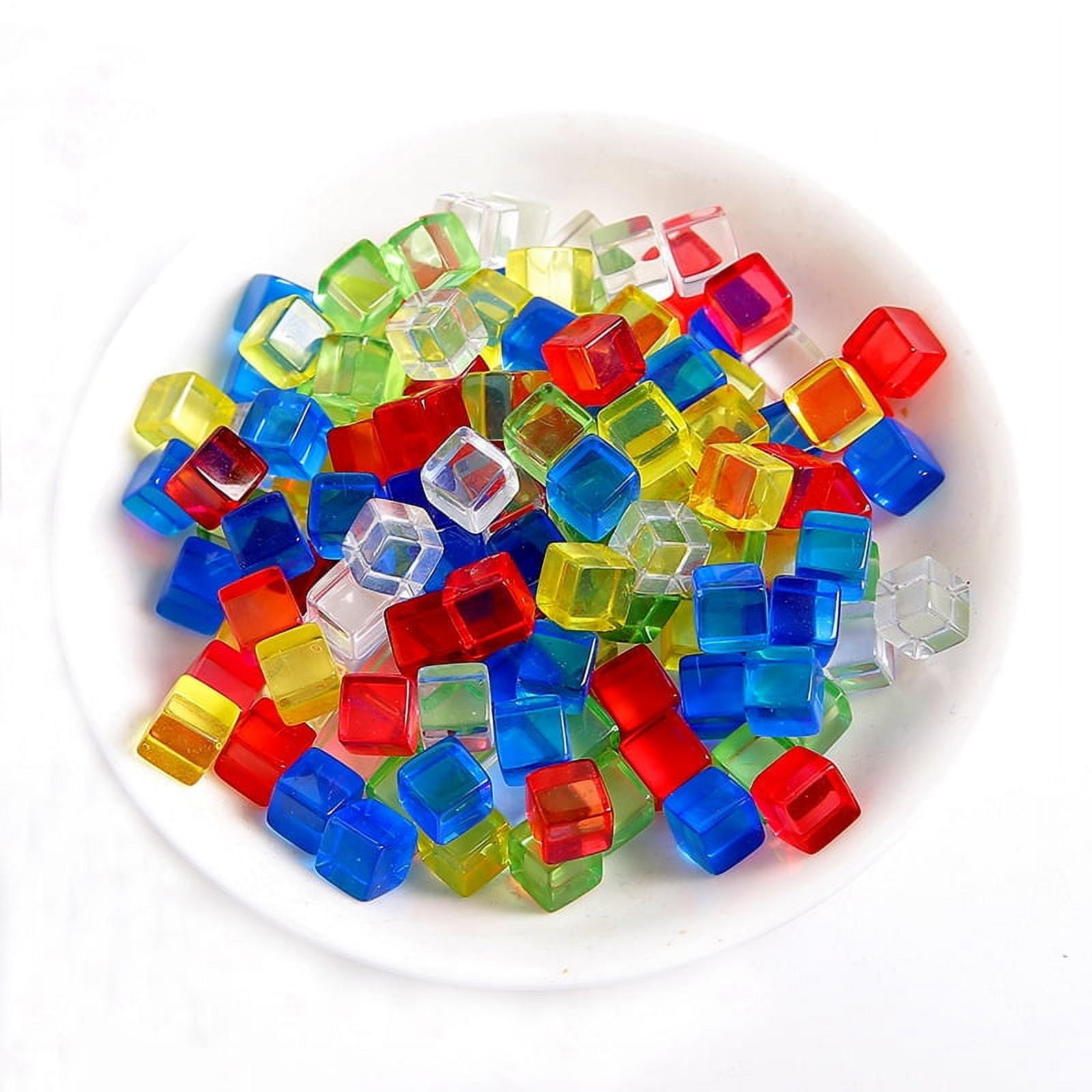50PCS Mini Size Transparent Cube 10MM Math Teaching Supplies ...