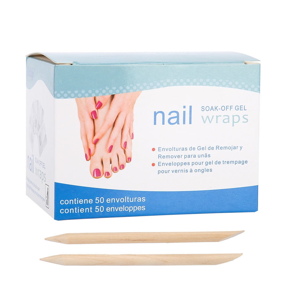 50PCS Nail Polish Remover Foil Wraps & Cotton Pads, UV Gel Soak-Off ...