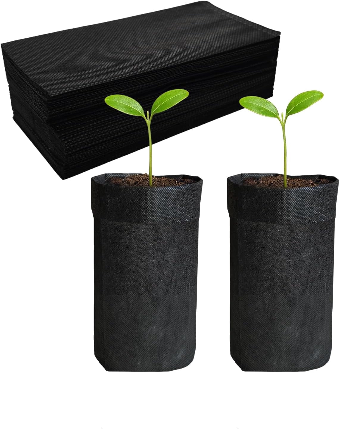 50PCS Nursery Grow Bags, Black Plant Grow Bag for Starting Rooted ...
