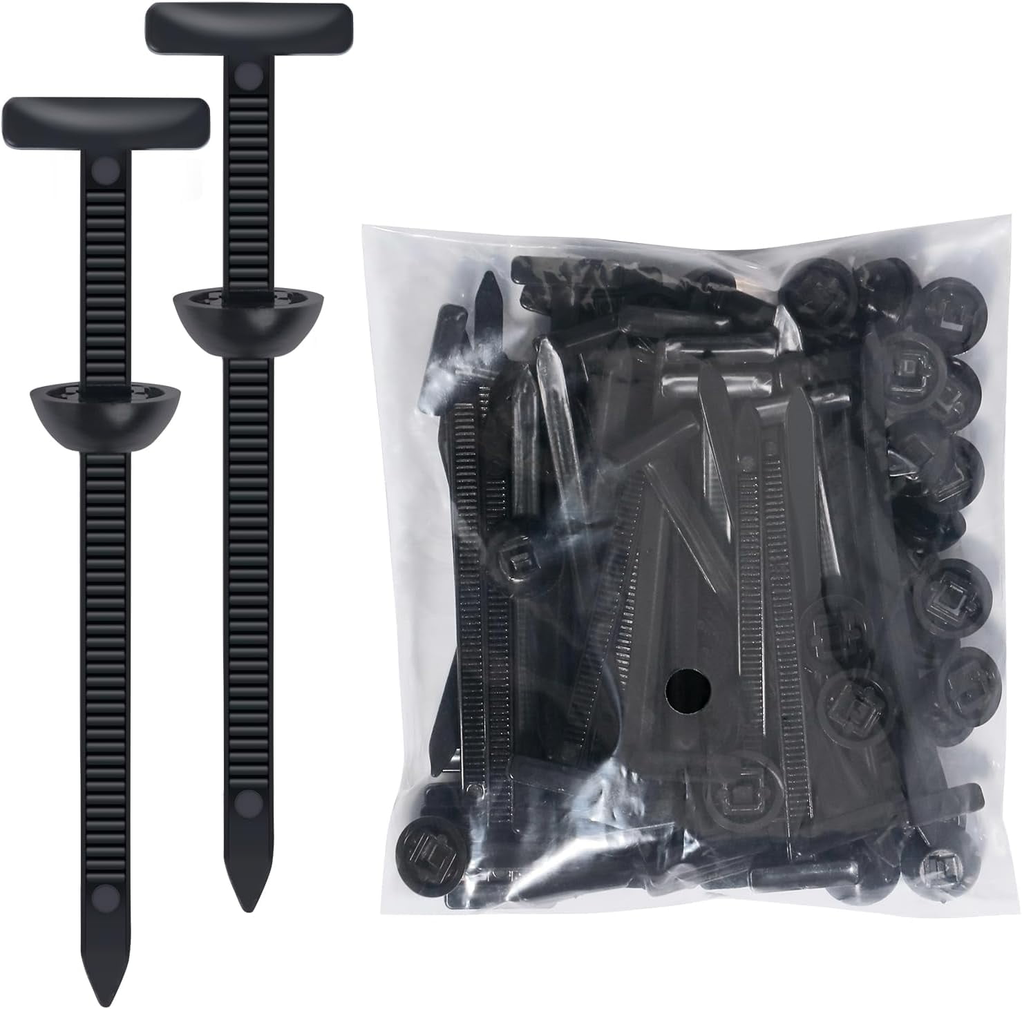 50PCS Nylon Universal Cable Tie Buckle Self-Locking Design with Pin ...
