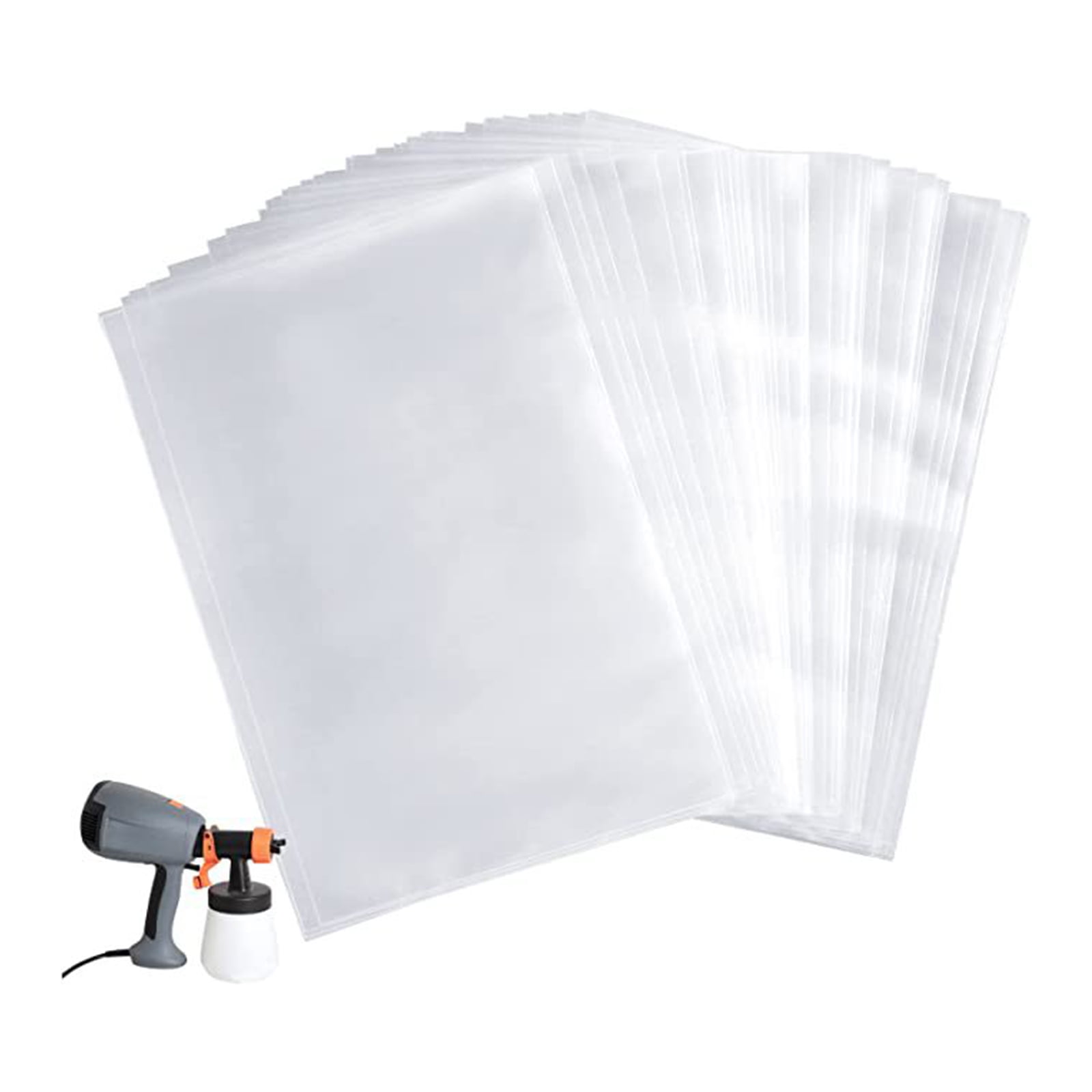 50PCS Paint Sprayer Bags Transparent Spray Gun Pouch With Strong Load ...