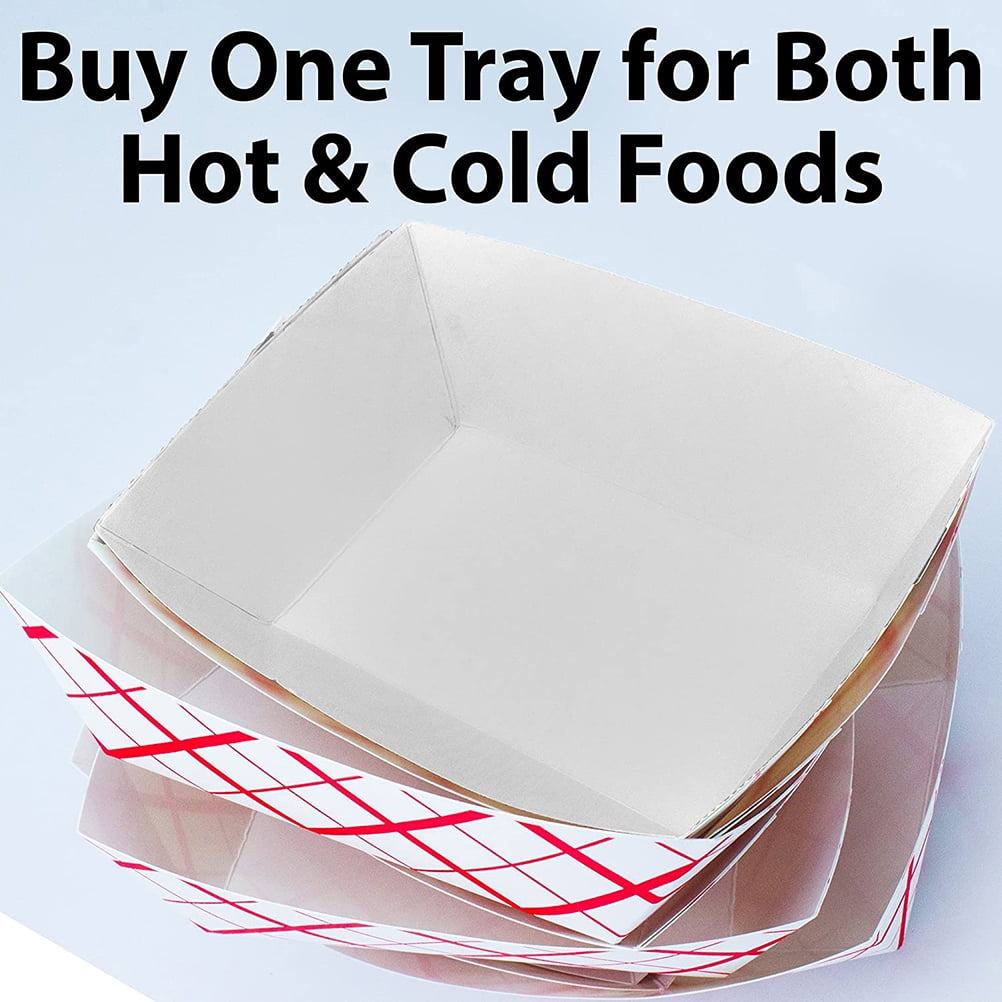 50PCS Paper Food Trays Disposable Greaseproof Paper Food Tray for Hot ...