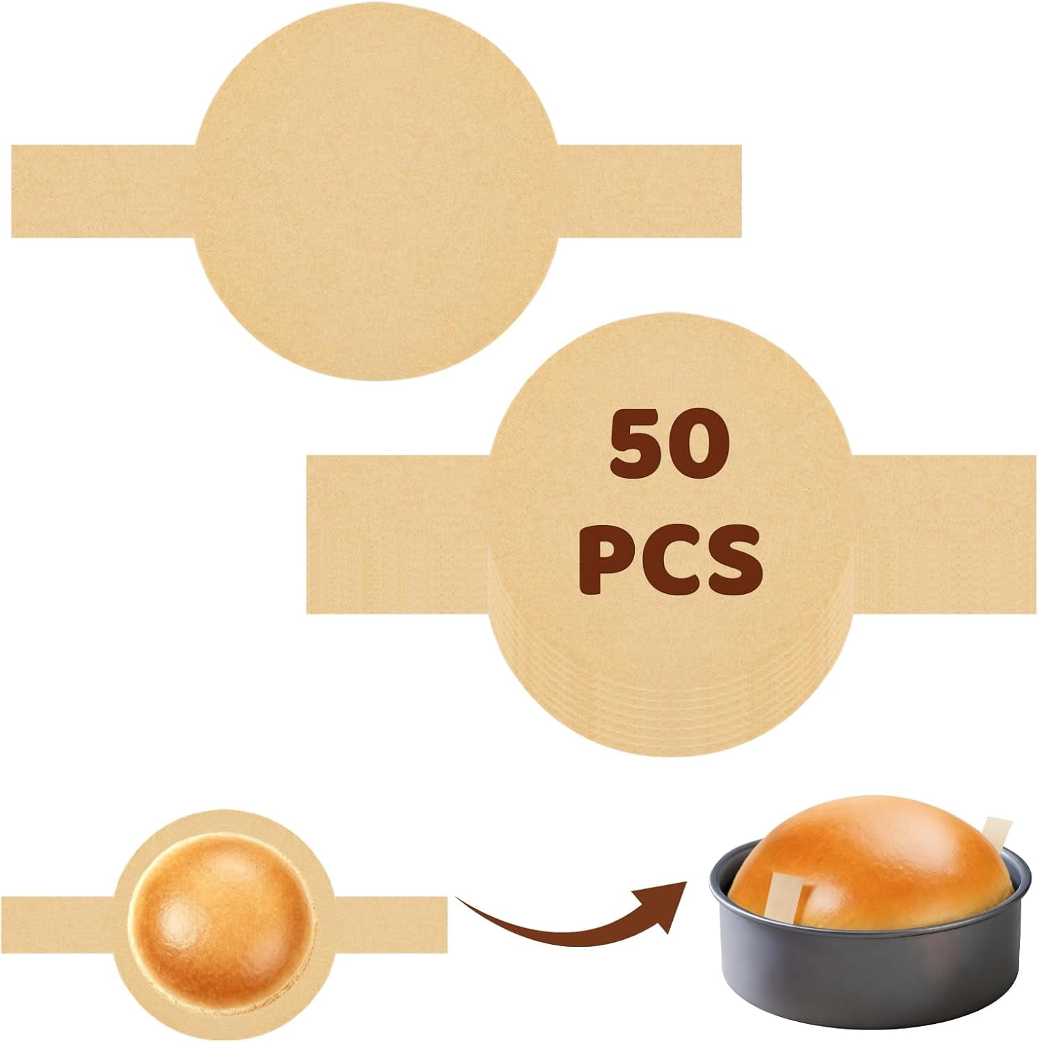 50PCS Parchment Bread Sourdough Sling for Dutch Oven Cake Pan Liners ...