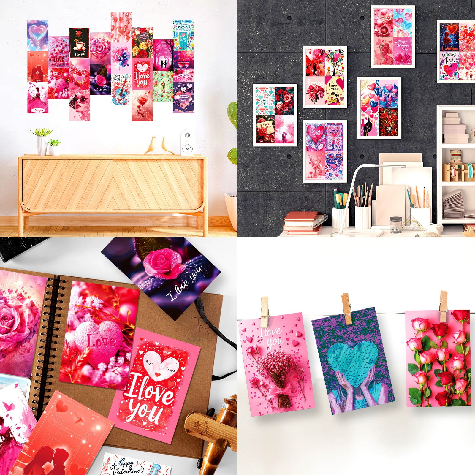 50PCS Pink Aesthetic Picture for Wall Collage, 3.9x5.9 Inches, Rosy ...