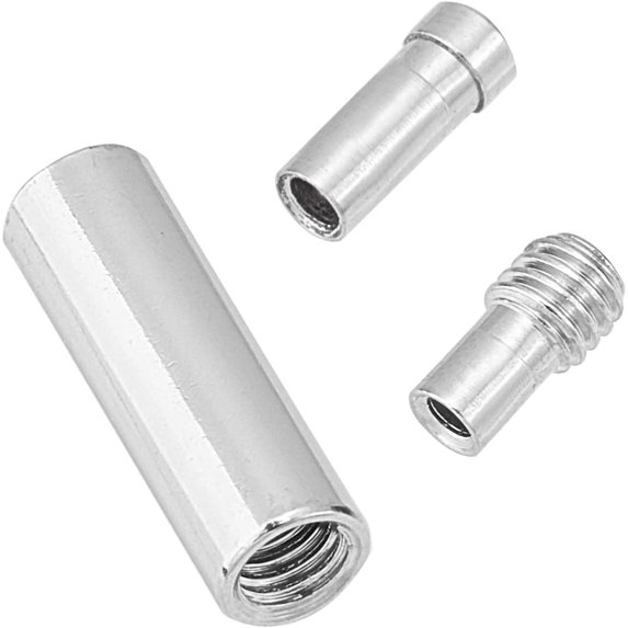 50PCS Platinum Brass Screw Clasps 4mm Barrel Tube Fastener Cord End ...