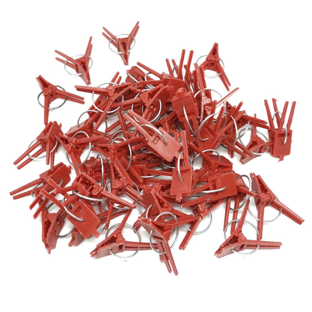 50PCS Quality Plants Graft Clips Plastic Fixing Fastening Clamp Round ...