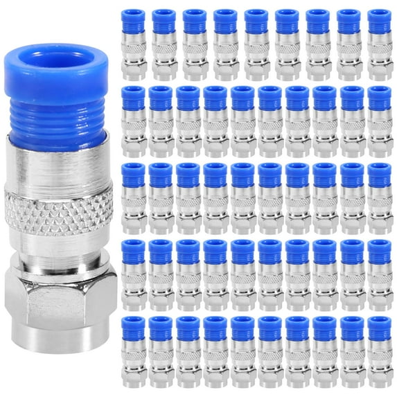 50PCS RG6 Compression Connectors Coaxial Cable Waterproof Connection F ...