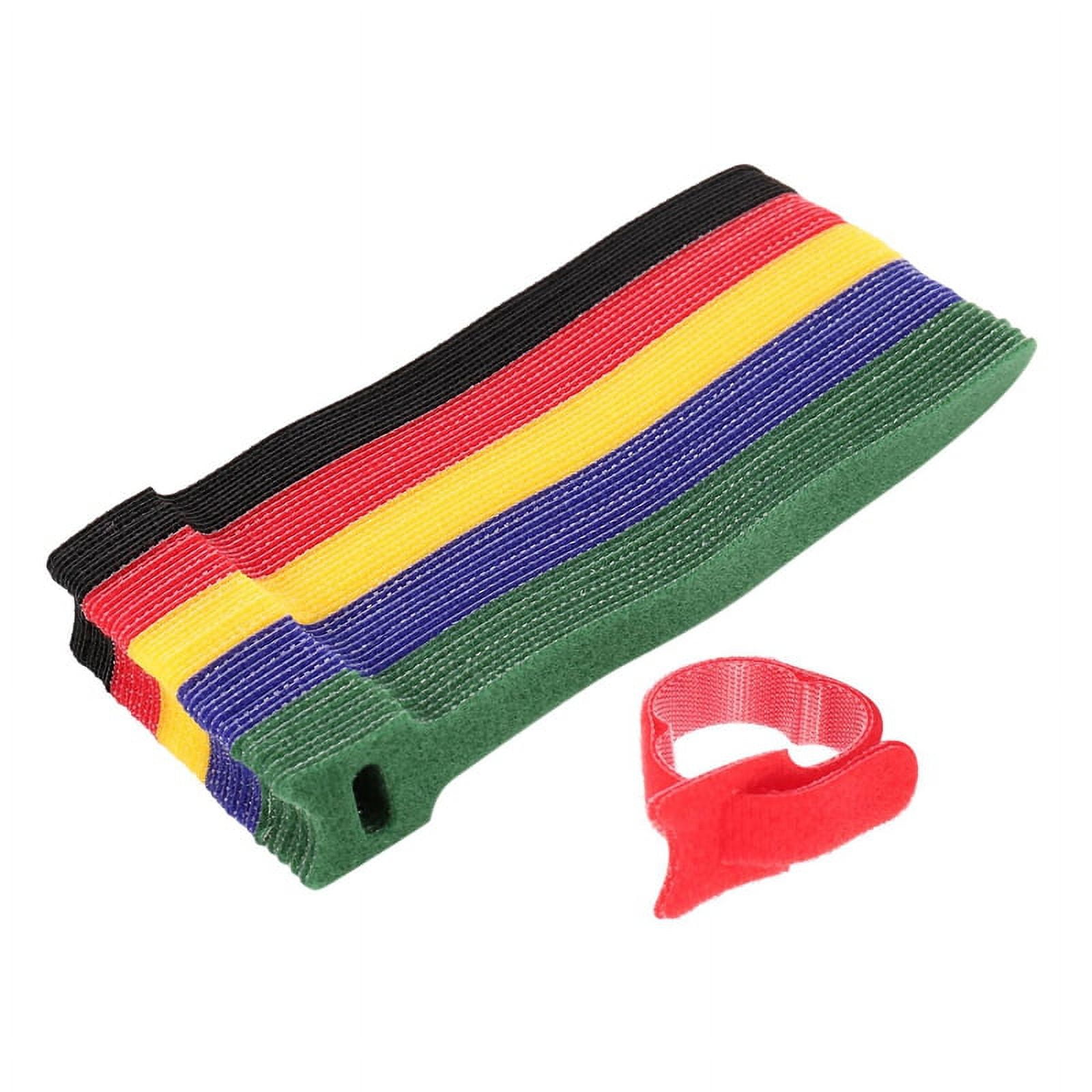 50PCS Reusable Color Mixing Cable Cord Strap Hook Loop Ties Tidy ...