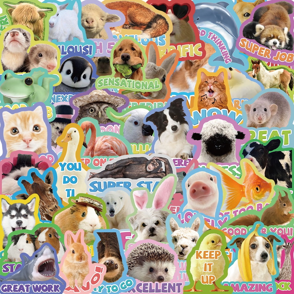 50PCS Reward Stickers Fun Incentive Kids Toy Sticker Cute Pattern ...