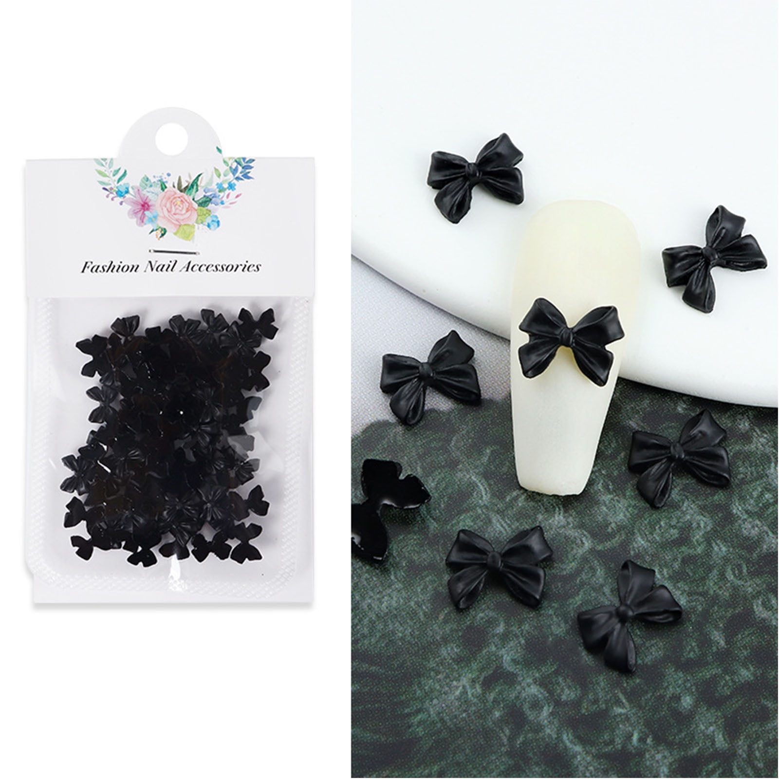 50PCS/SET Bows Charm Bows Art Decorations Bowknot Art Bowknot Charms ...