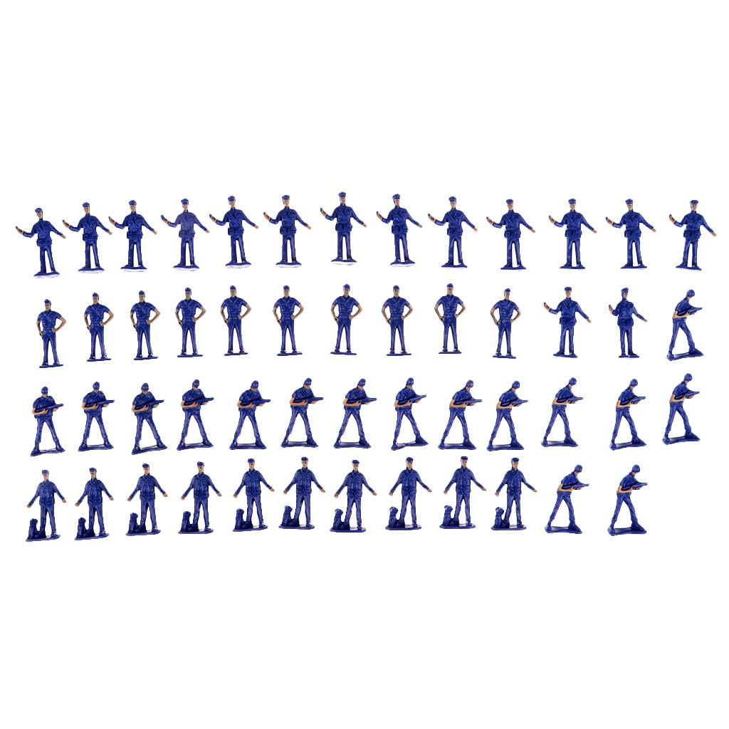 50PCS Simulation Action Figure Painted Police Figure Miniatures Model ...
