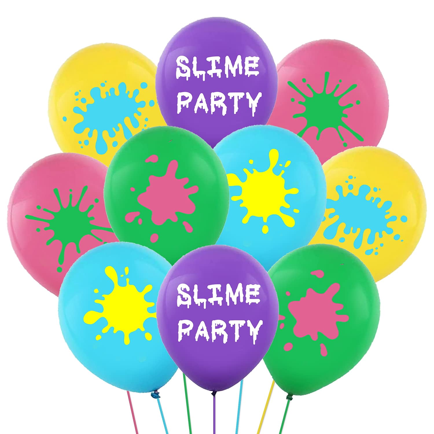 50PCS Slime Latex FEV6 Balloons -Slime Themed Party Supplies ...