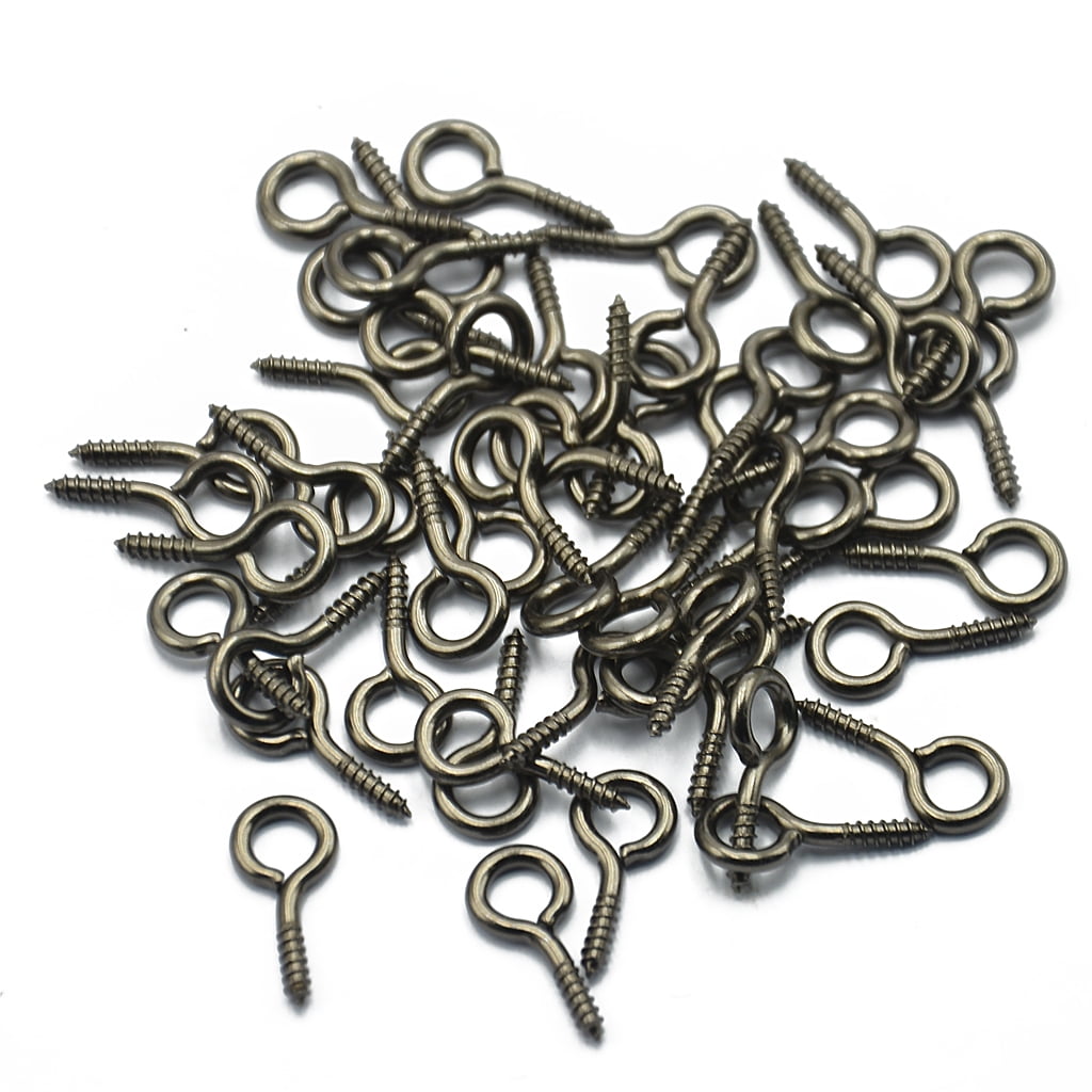 50PCS Small Tiny Mini Eye Pin Clasp Eyelets Screw Threaded - Walmart.com