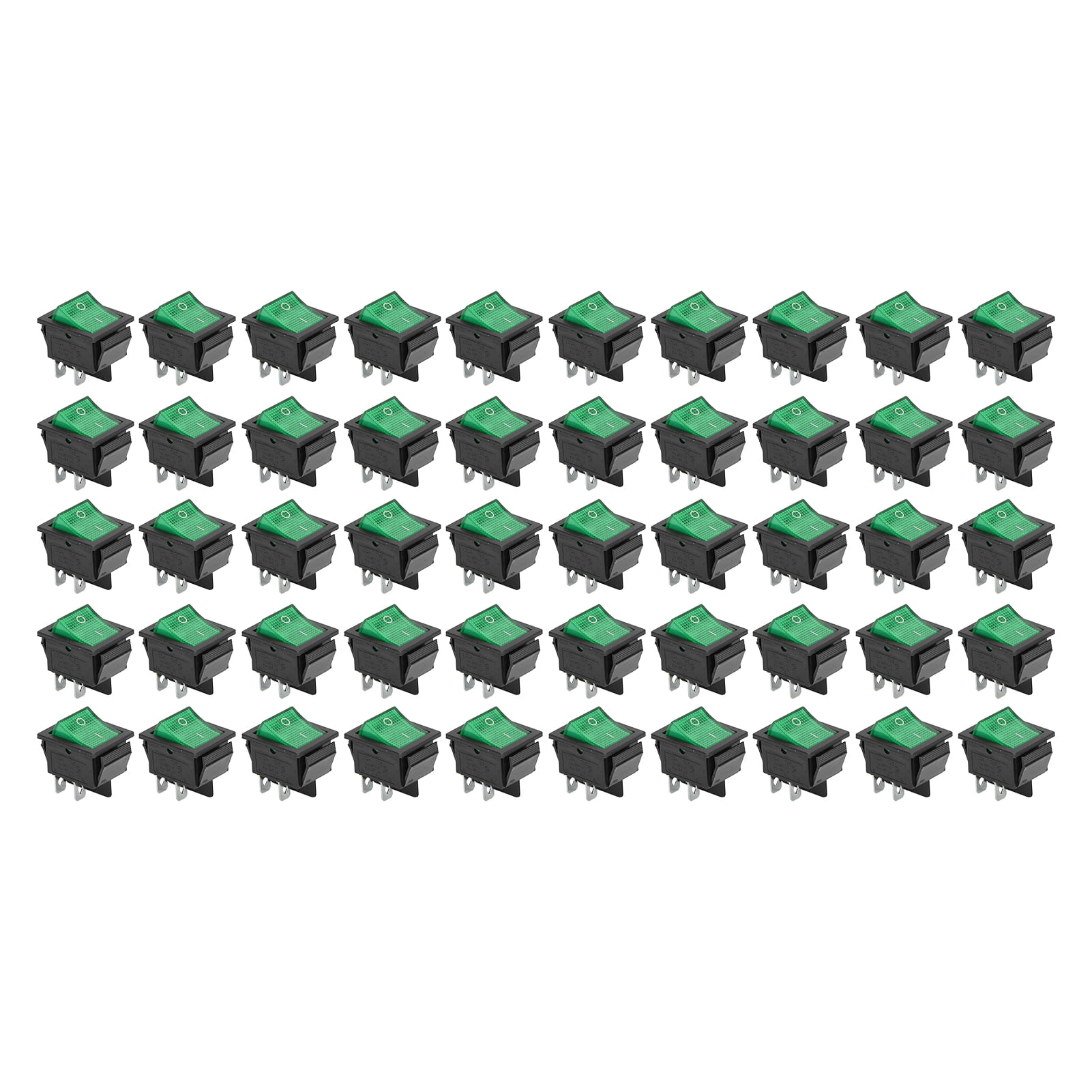 50PCS Snap Power Switch Brass 4 Pin 2 Position Mini Boat Rocker ...