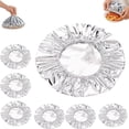 50PCS TinFoil Bowl Covers with Elastic,Reusable Aluminum Foil Food ...