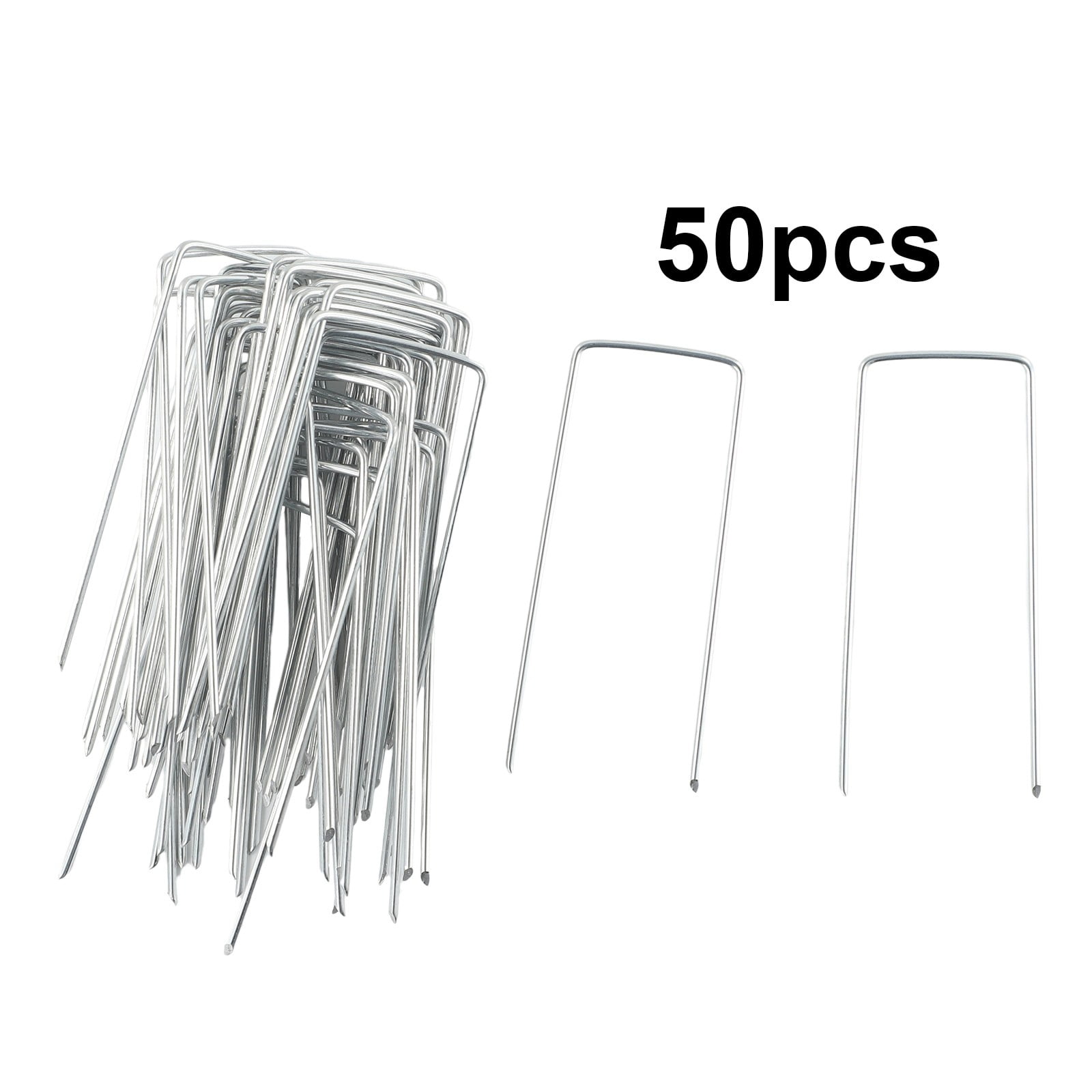 50PCS U Shape Anchor Artificial Turf Synthetic Fake Grass Lawn Pins ...