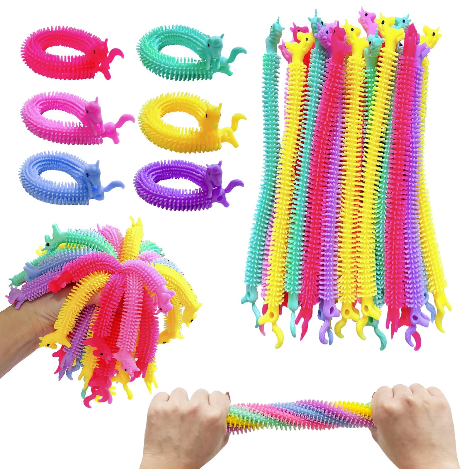 50PCS Unicorn Fidget Sensory Toy,Stretchy Fidget Toy,Fidget Block ...