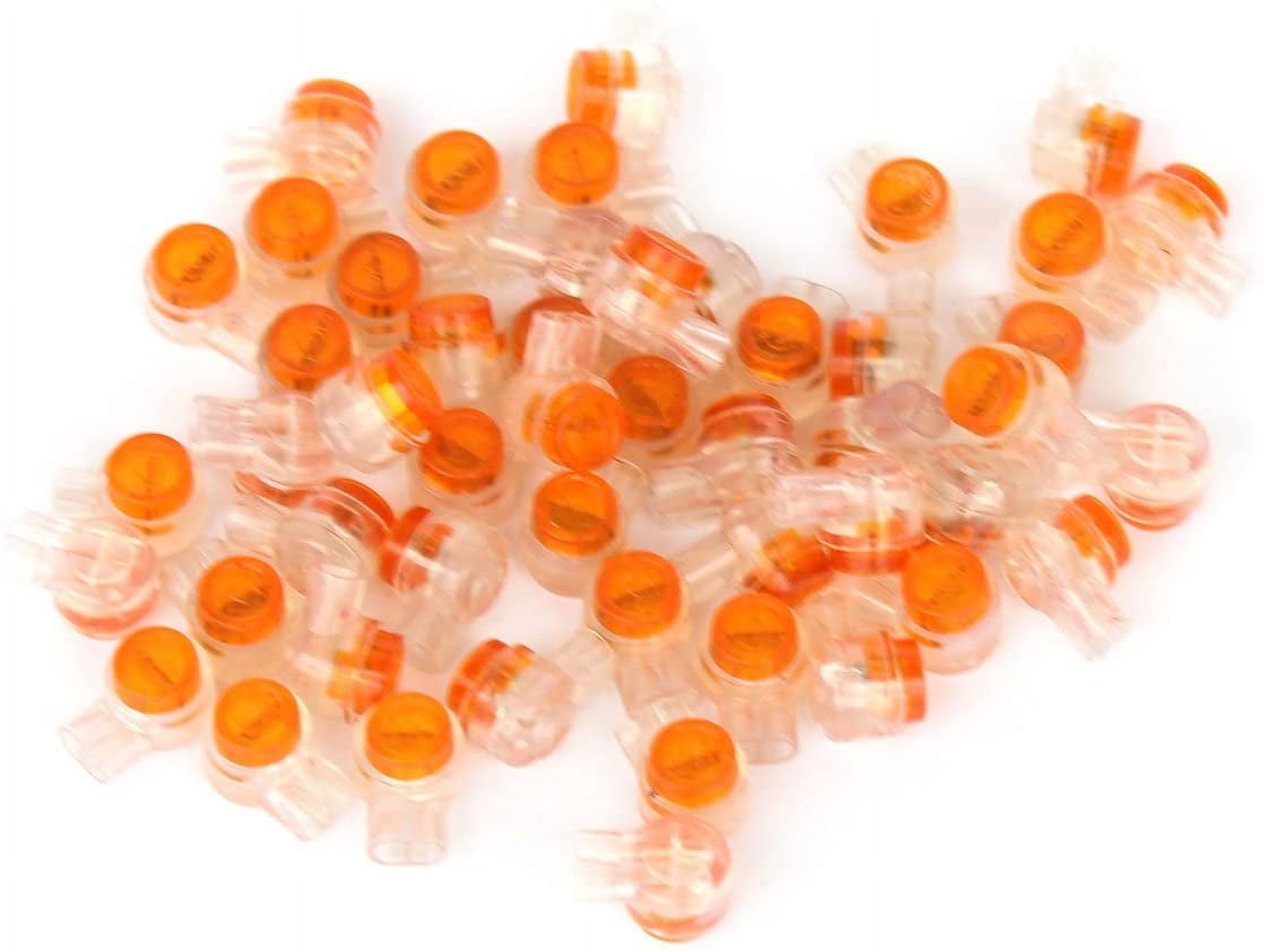 50PCS Waterproof Gel-Filled Orange Clear Button Telephone Wire ...