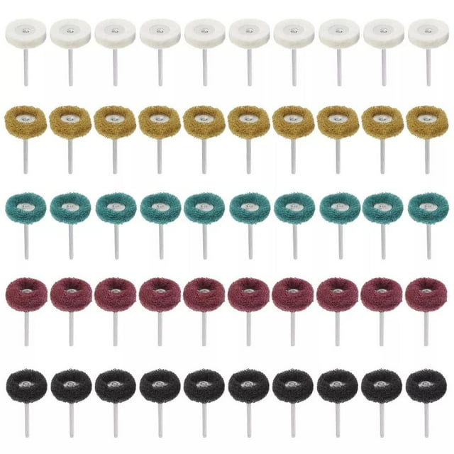 50PCS Wheel Buffing Polishing Set For Rotary Tool Bit Accessories Kit T ...