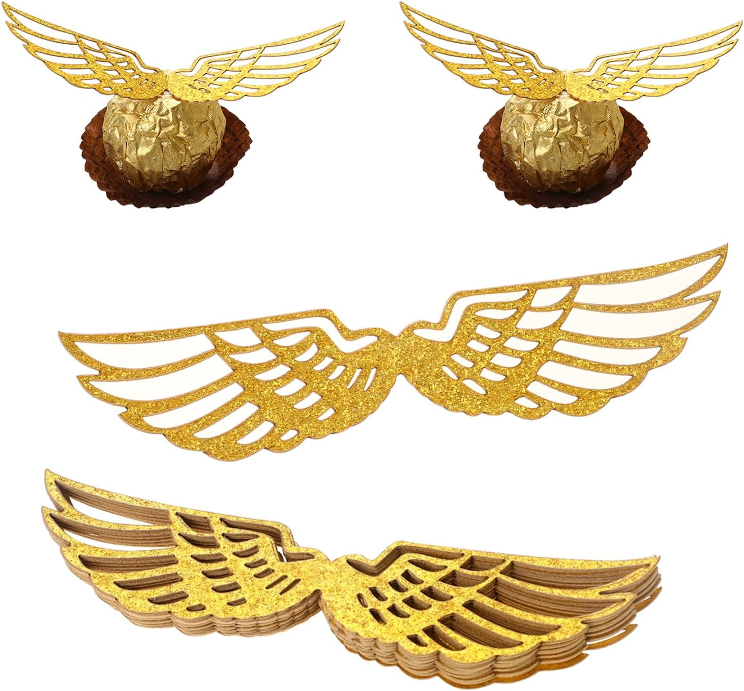 50PCS Wizard Party Chocolate Decoration Wings Chocolate Decoration ...
