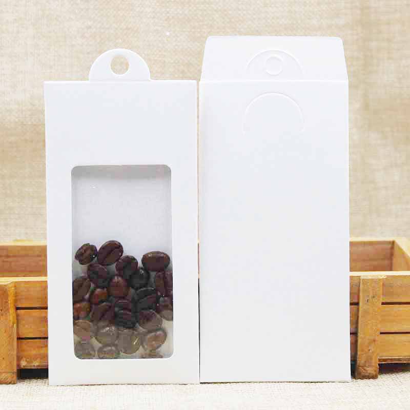 50PCS multi color paper jewelry package& display box window hanger ...