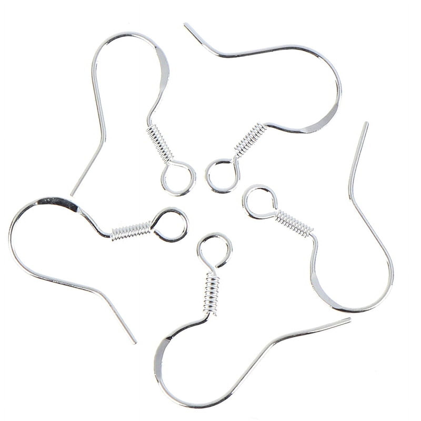 925 Sterling Silver DIY Earring Hooks Ball Jewelry Accessory, 50PCs Ear ...
