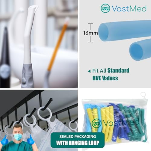 50PCs Dental Grade Plastic Adult High Volume Surgical Aspirator Suction ...