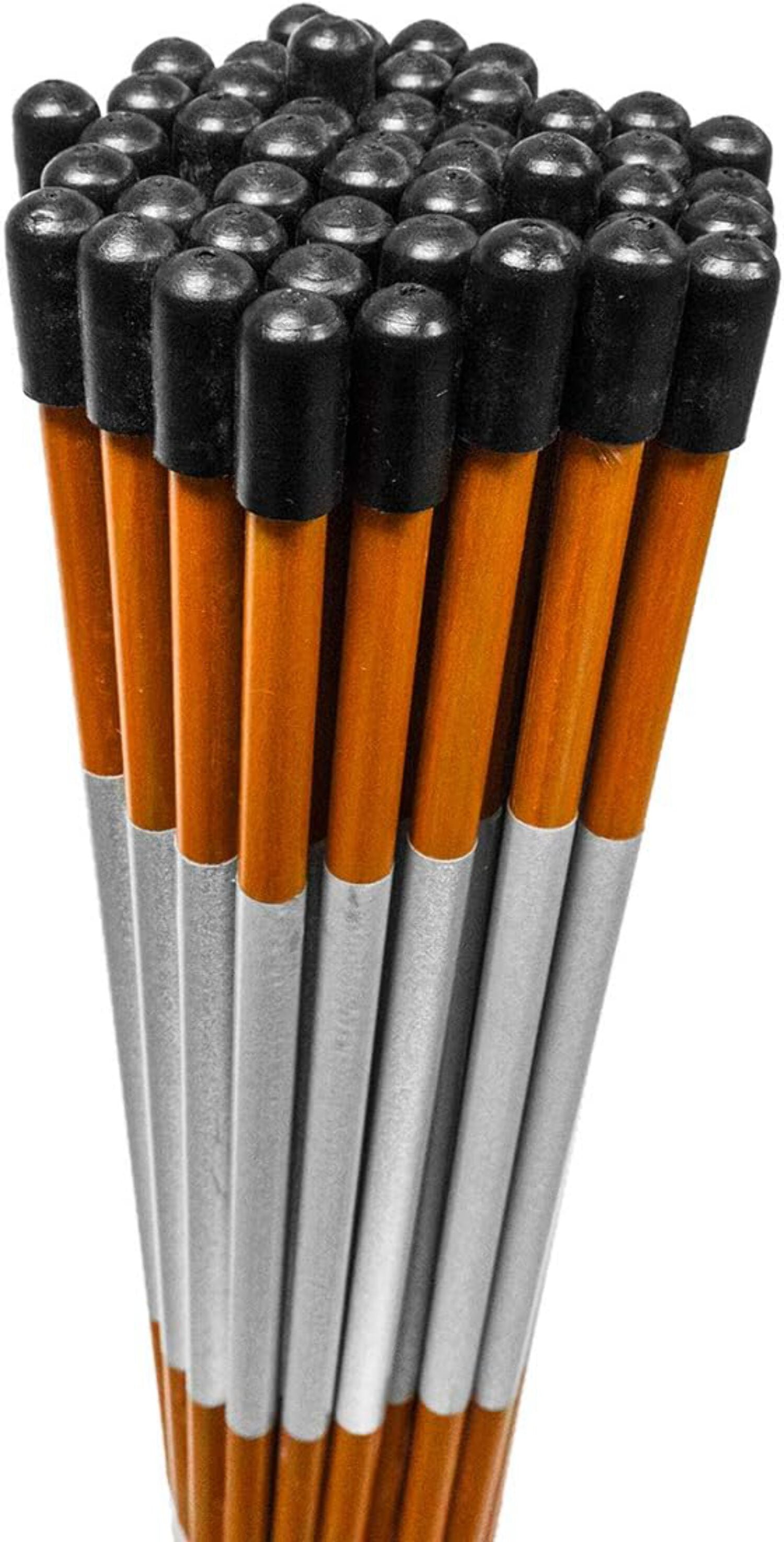 50PK 48" Heavy Duty 5/16” Diameter Hi Visibility Safety Orange Driveway ...
