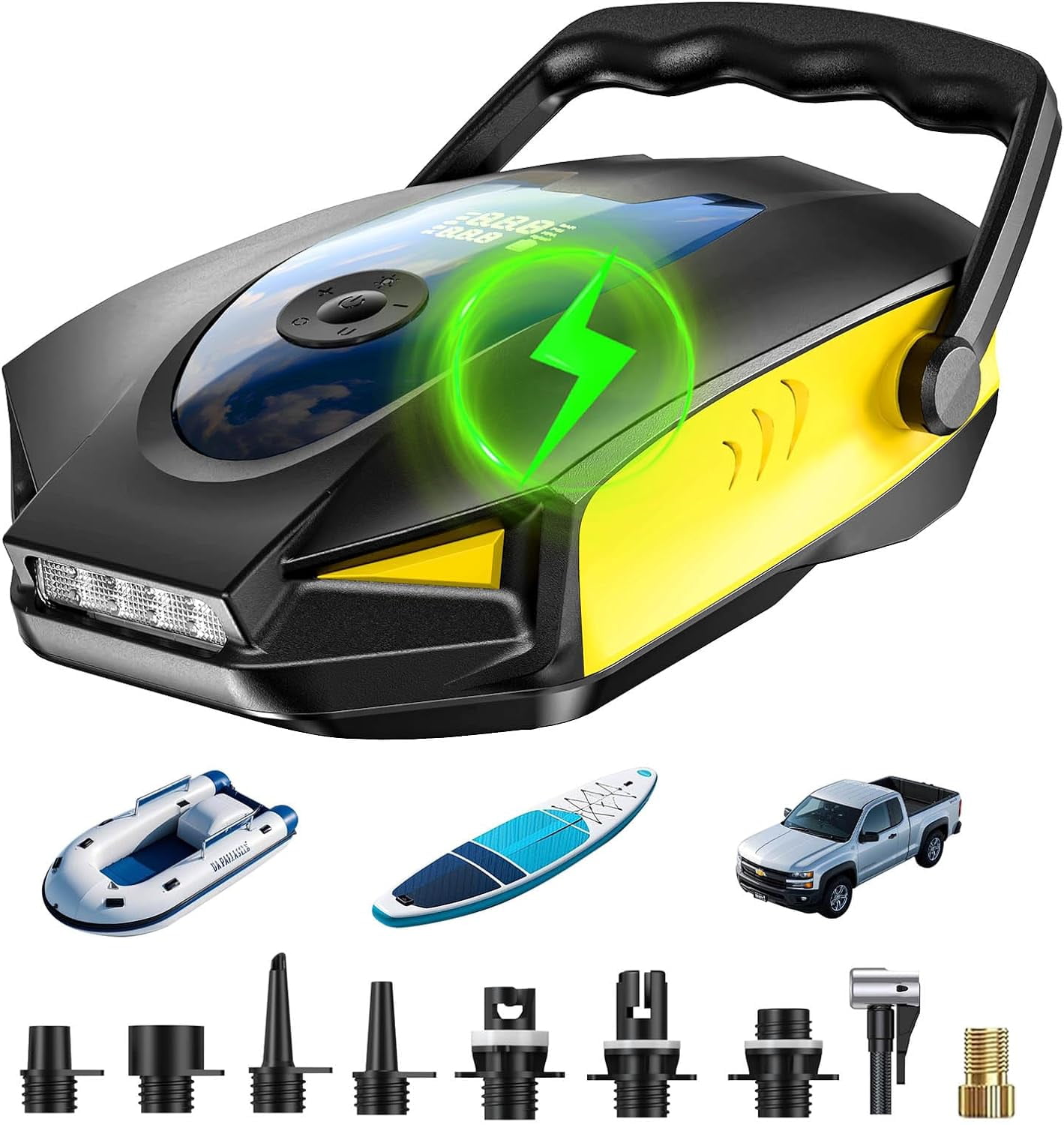 50PSI Paddle Board Pump Electric Portable, 10000mAh Sup Pump with Auto ...