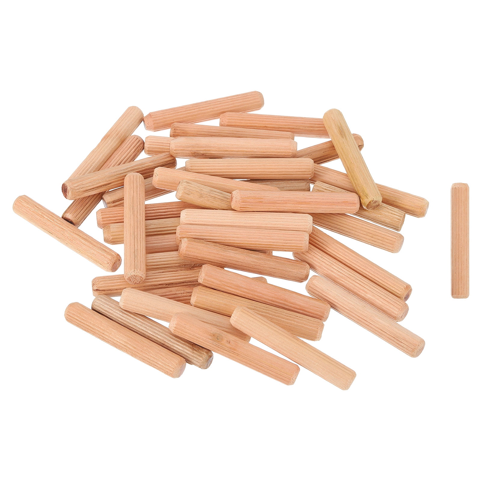 Uxcell 50 Pack 2/5" x 2-3/8" Wooden Dowel Pins, Furniture Woodwork ...