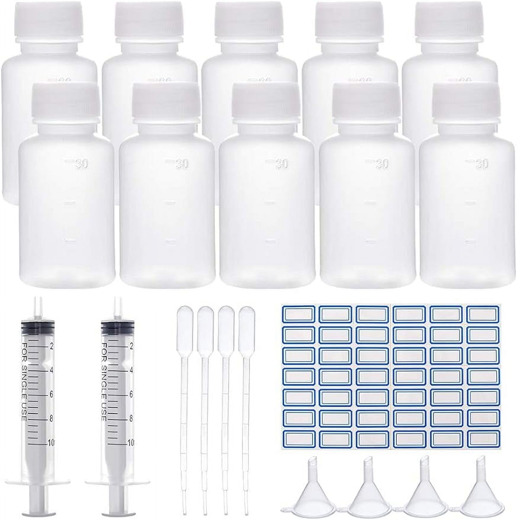 50Pack 30ml Graduated Plastic Squeeze Sample Bottle Liquid Reagent ...