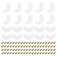 50Pack 90 Degree Plastic Corner Braces, 16.5x27x27mm Angle Brackets ...