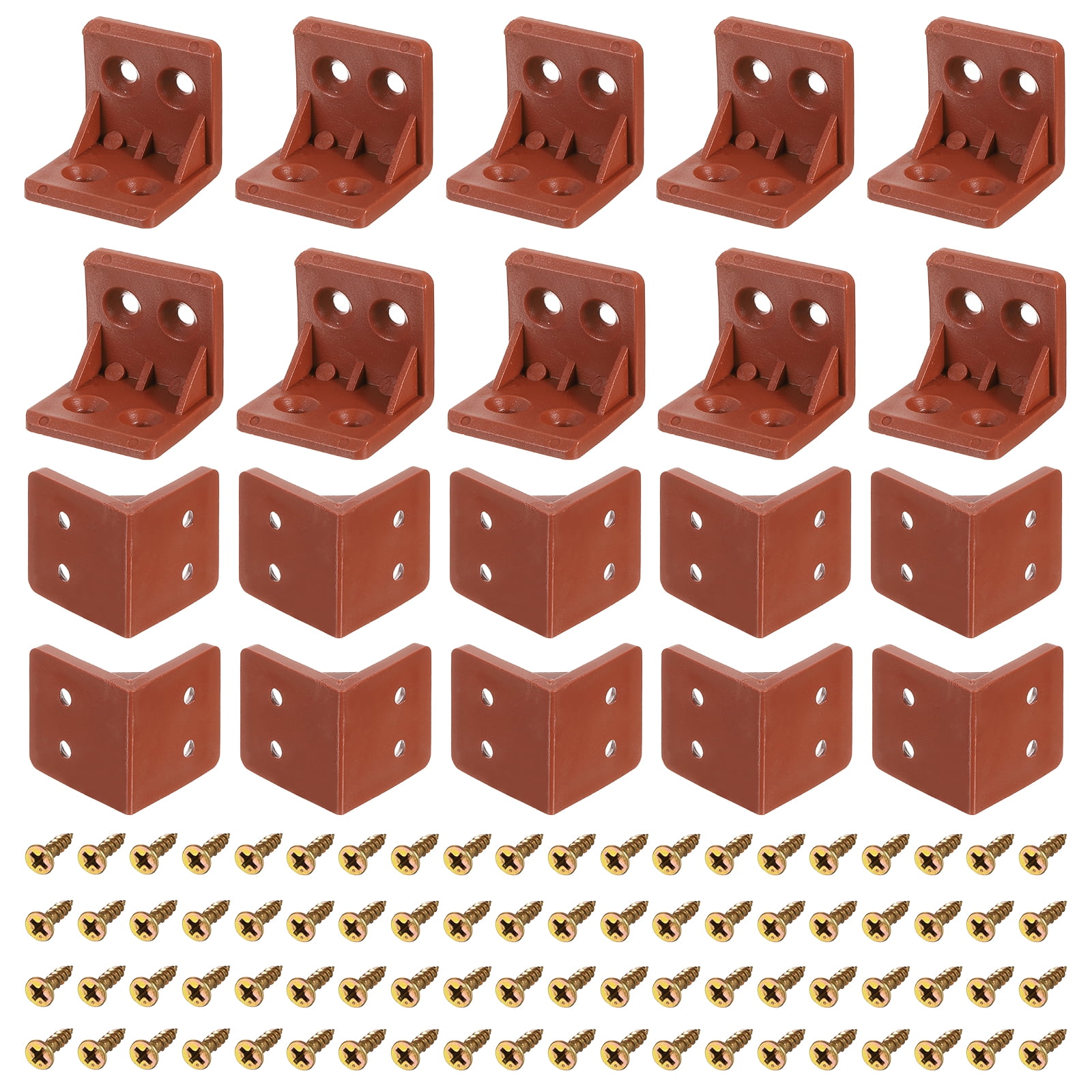 50Pack 90 Degree Plastic Corner Braces, 27.3x27x27mm Angle Brackets ...