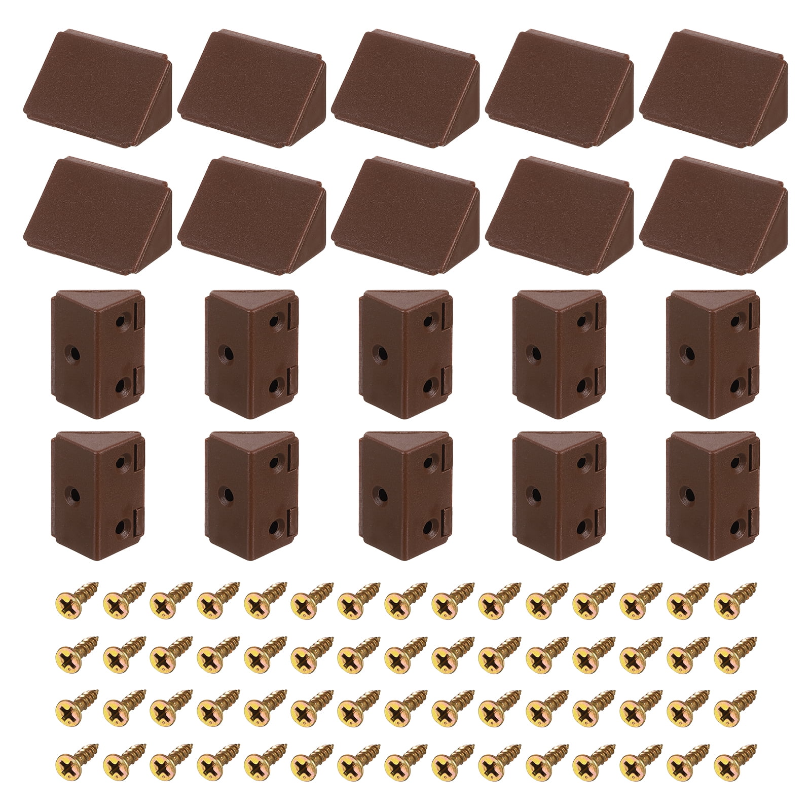 50Pack 90 Degree Plastic Corner Braces with Cover Cap, 43x23x23mm Angle ...