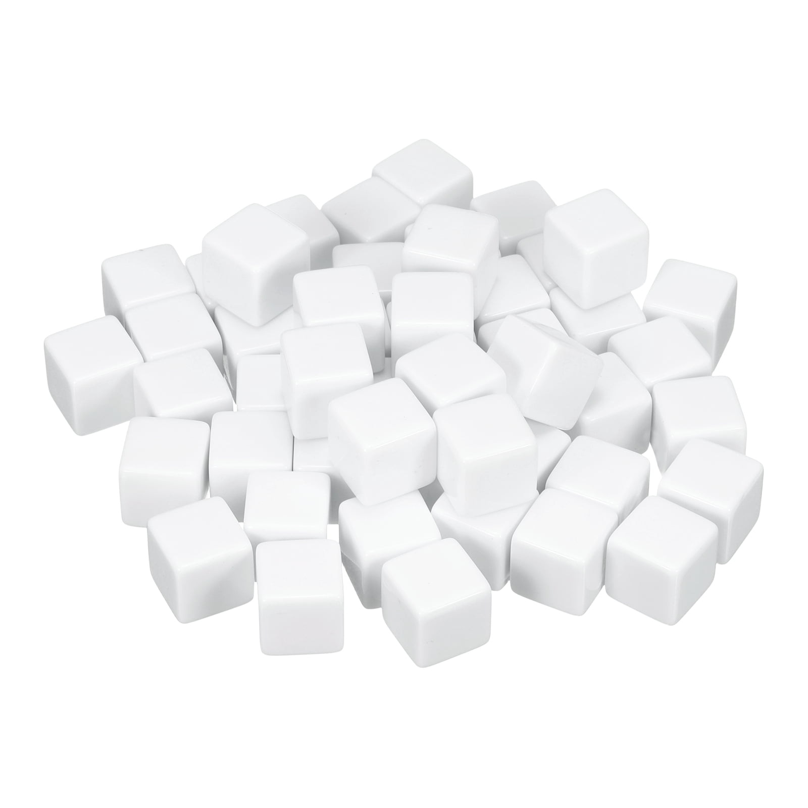 50Pack Acrylic Blank Dice, 18mm/0.71" Acrylic Six Sided Blank White ...
