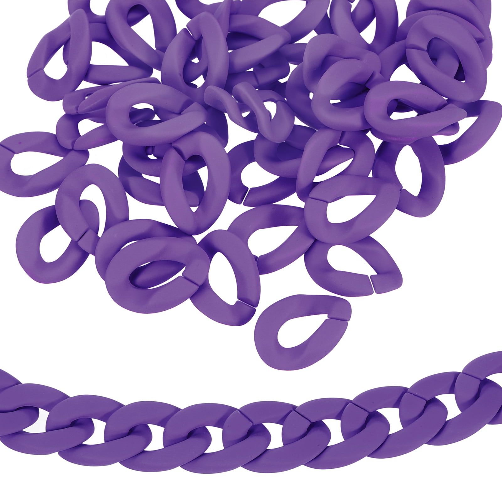 50Pack Acrylic Linking Chain Rings, 29mm Plastic C-Clips for DIY, Deep ...