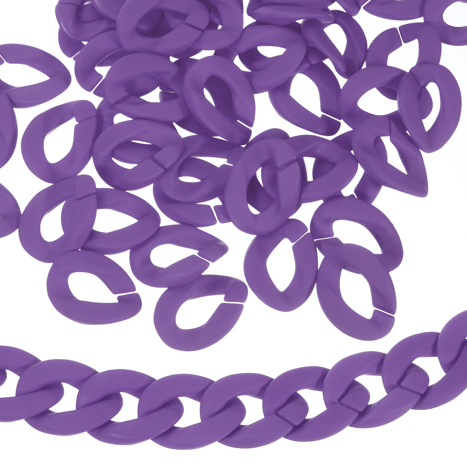 50Pack Acrylic Linking Chain Rings, 39mm Plastic C-Clips for DIY, Deep ...