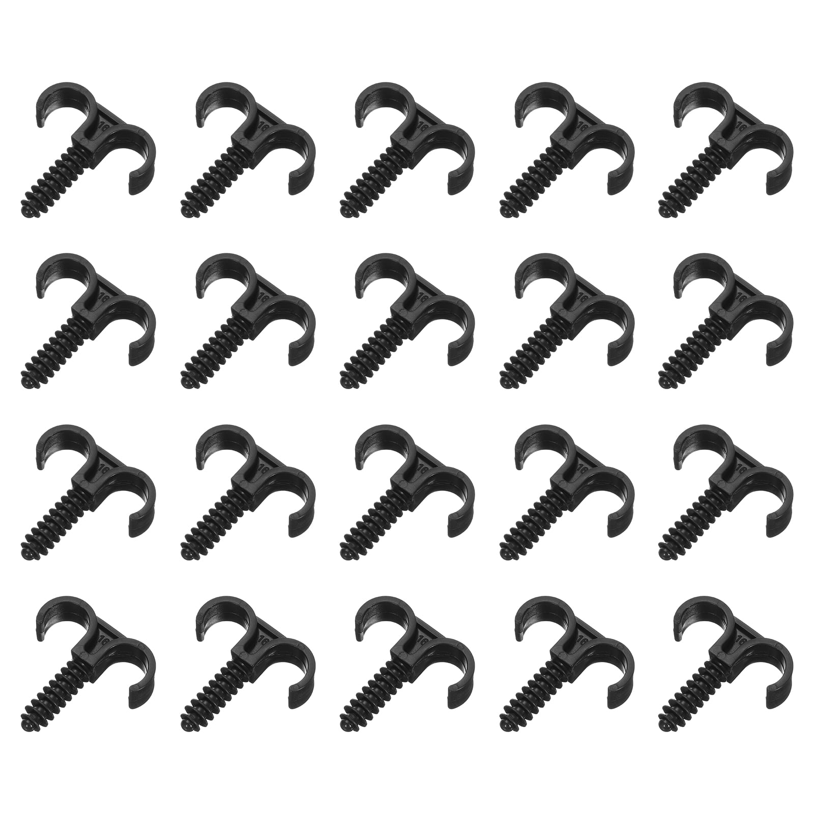 50Pack Black Double Cable Clips, 5/8"(16mm) Plastic Pex Clamp Cable ...