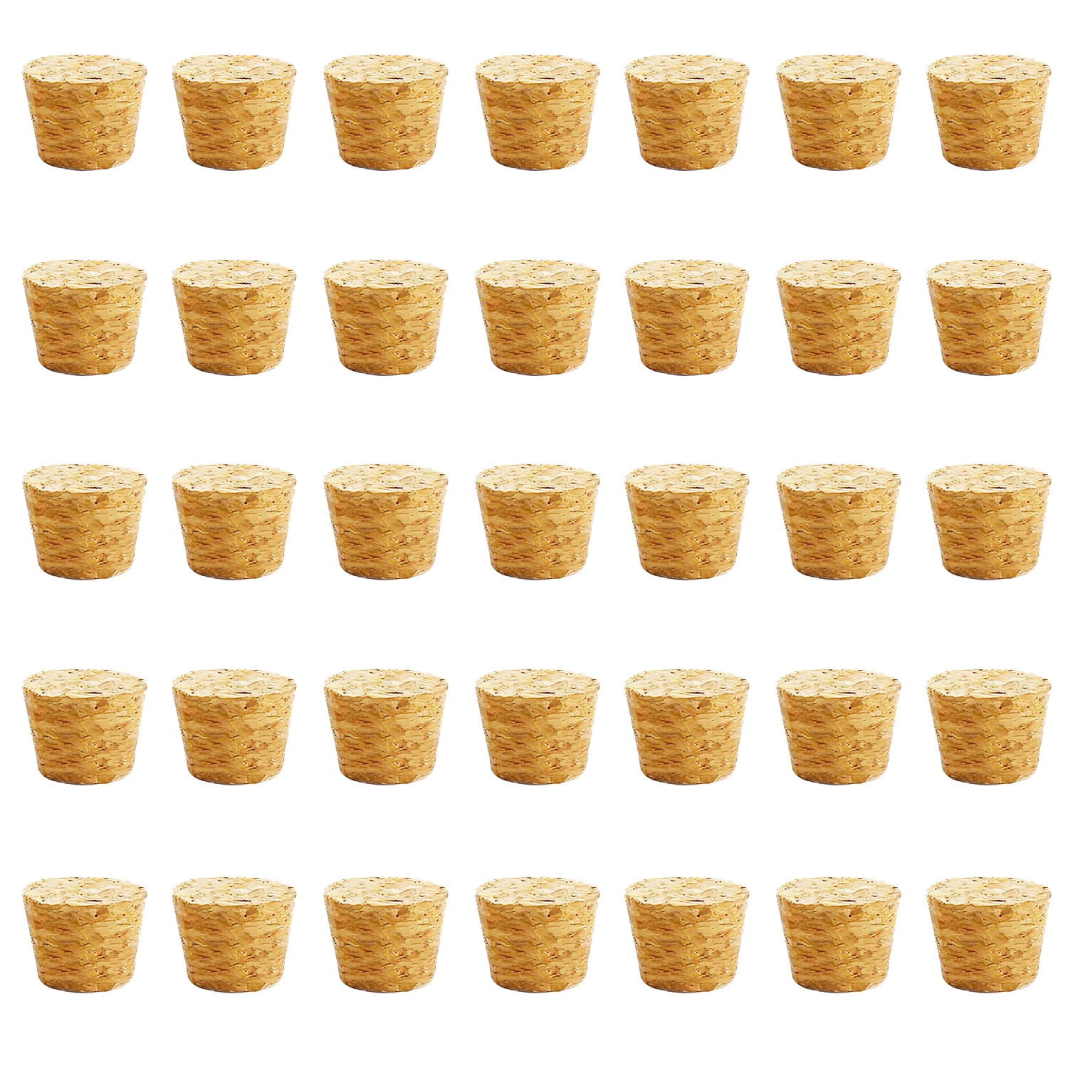 50Pack Small Replacement Cork Stoppers, Wooden Tapered Plugs for Wine ...