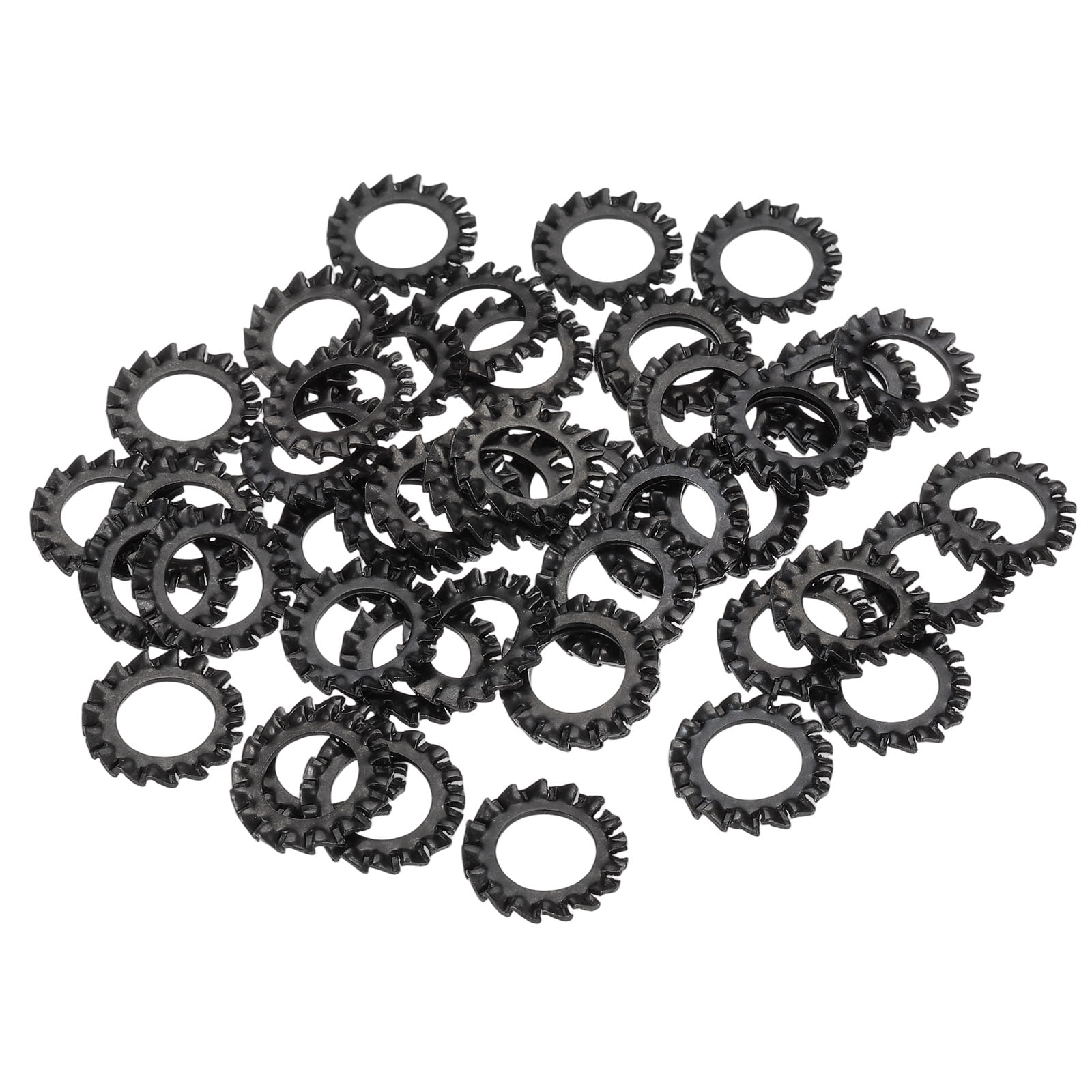 50Pack External Tooth Lock Washer M10 Carbon Steel Serrated Locking ...